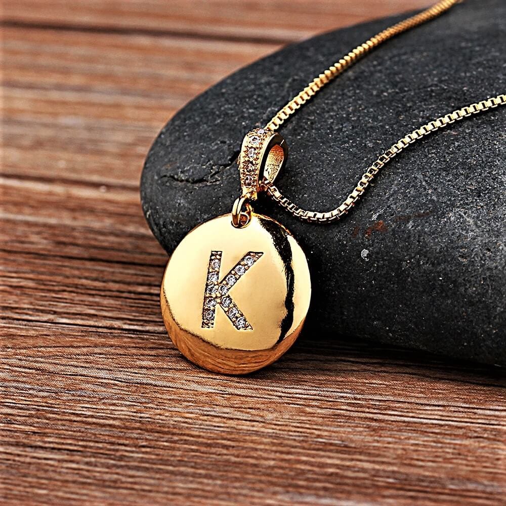 Custom Letter Pendant - Personalized Diamond Necklace – Madeofrose