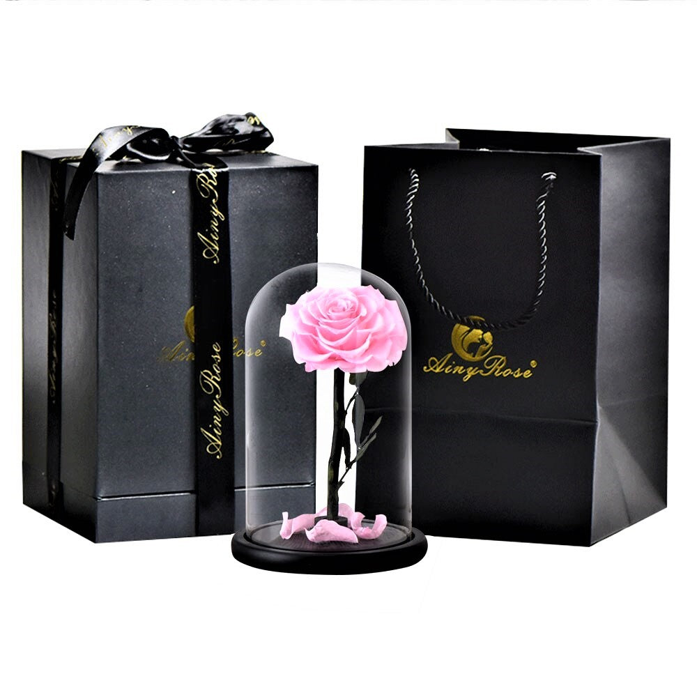 Preserved Natural Rose In Elegant Glass Dome - Perfect Gift – Madeofrose