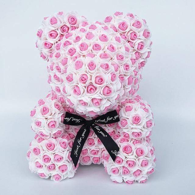 Rainbow Rose Bear - Madeofrose